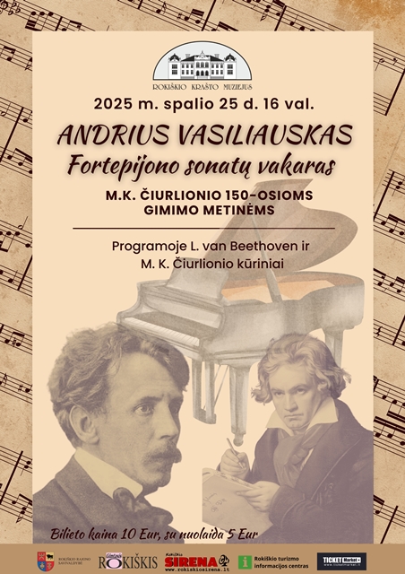 Rokiškio krašto muziejus kviečia į fortepijono sonatų vakarą - AIDAI